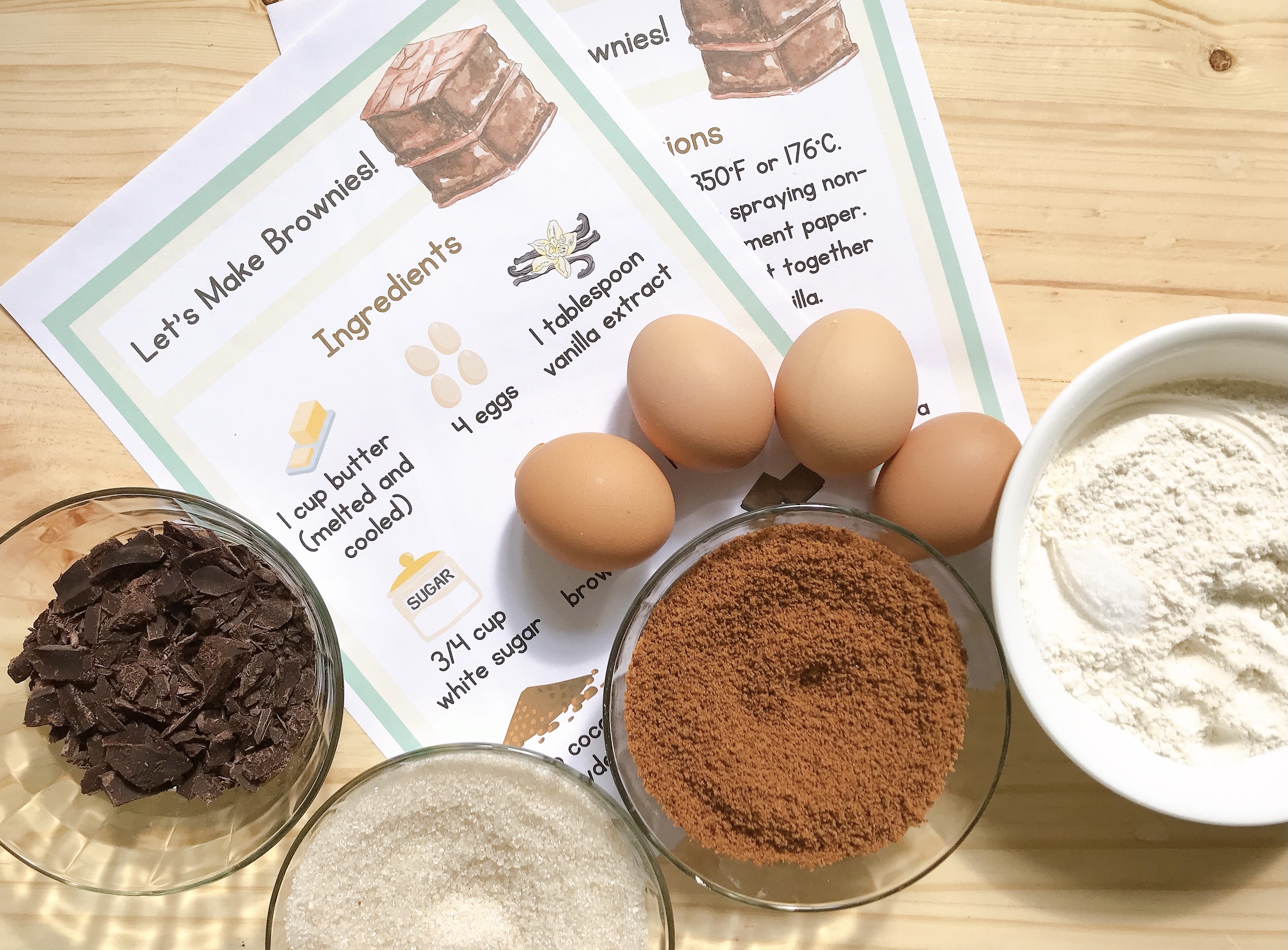 Let’s Make Brownies! | Math and Language & Literacy Snacktivity – Sunny ...